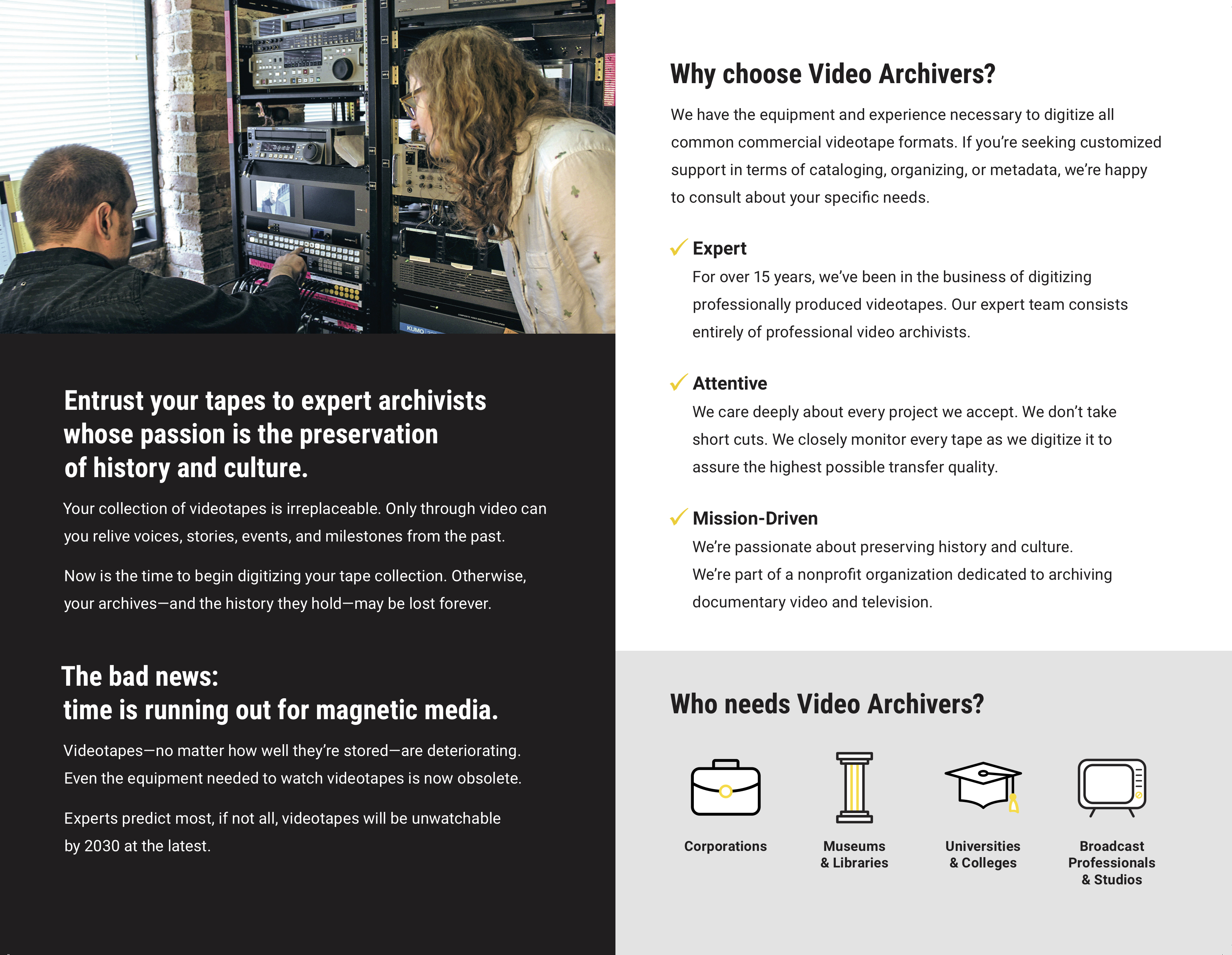 Video Archivers by Media Burn | Society of American Archivists